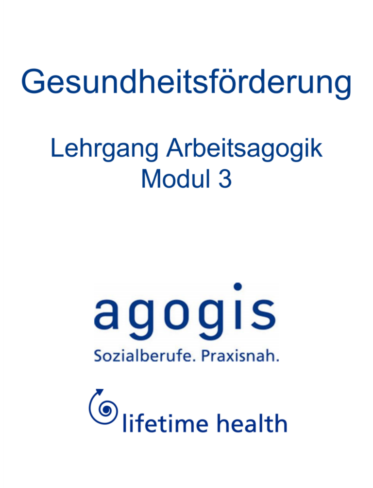 Agogis: Gesundheitsförderung (LG-AA-M3) – Bücher erstellen leicht gemacht